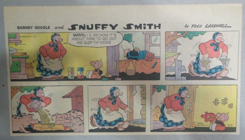 (34) Snuffy Smith Sunday Pages by Fred Lasswell from 1975 Size: 7.5 x ...