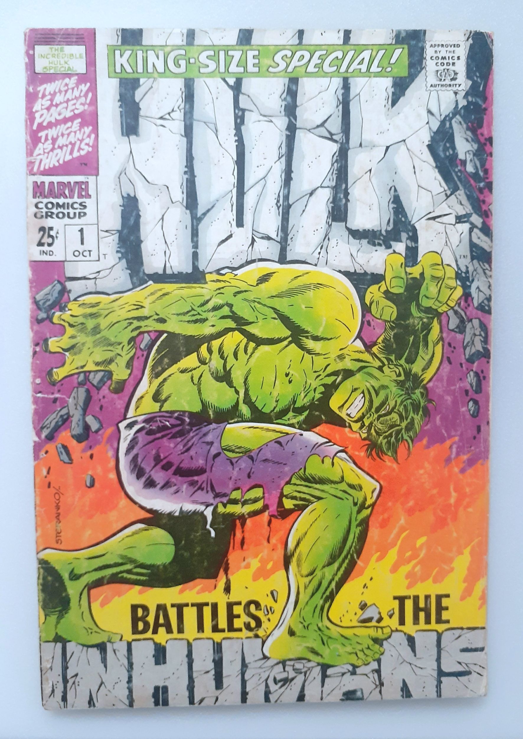 Hulk Annual #1 (1968) HOT KEY 1st Battle vs The Inhumans Thunderbolts ...