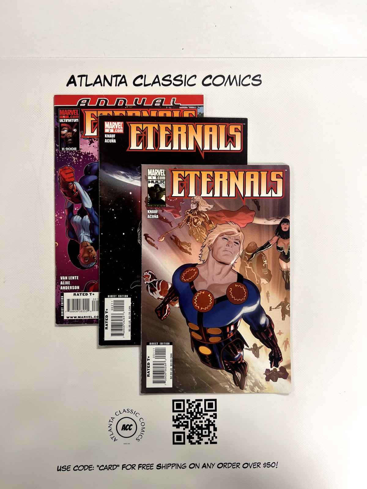 3 Eternals Marvel Comic Books #1 2 1 Hulk Avengers Spiderman X-Men 70 ...