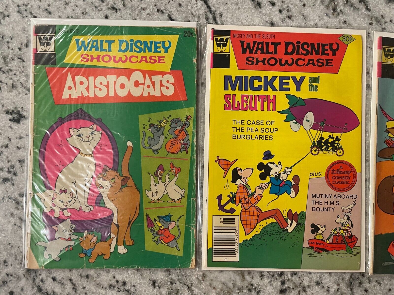 3 Gold Key Whitman Comics Robin Hood 4 + Walt Disney Showcase #16 39 ...