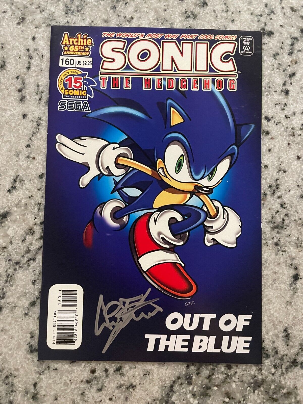 Sonic The Hedgehog # 160 NM Archie Comic Book SIGNED On Cover 1st Print ...