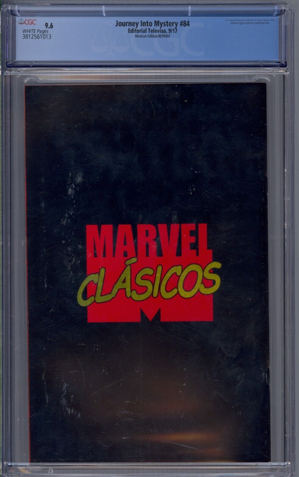 Journey into Mystery #84 2017 Editorial Televisa CGC 9.6 Thor Mexican ...