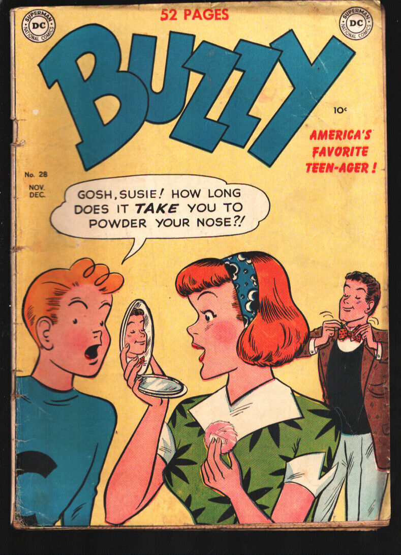 Buzzy #28 1949-DC-Teen Humor-Spicy poses-Liz & Bunny appear-ad for issue #1 o... | Comic Books ...