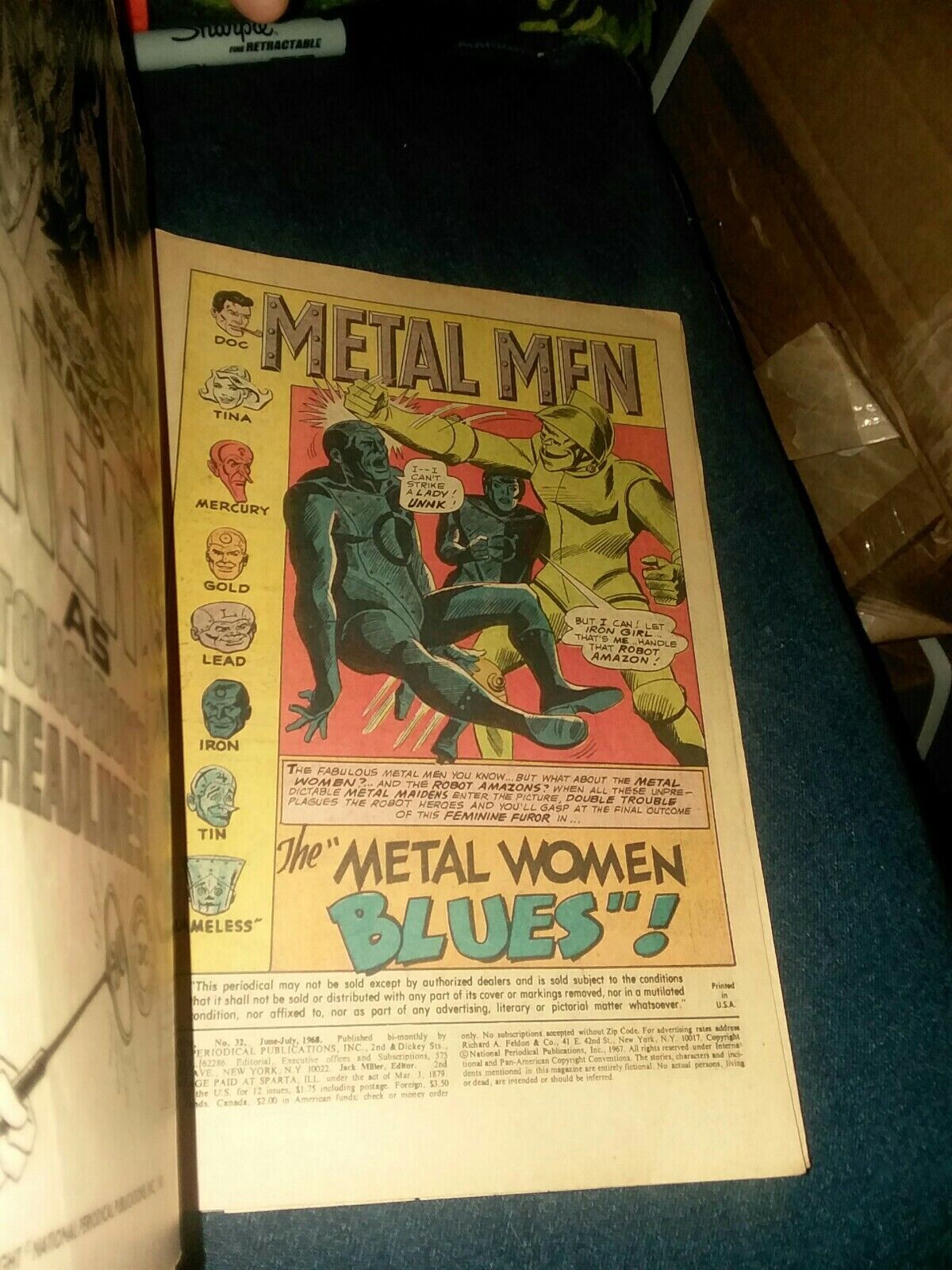 Metal Men #32 dc comics 1968 Silver age ross andru esposito cover art ...