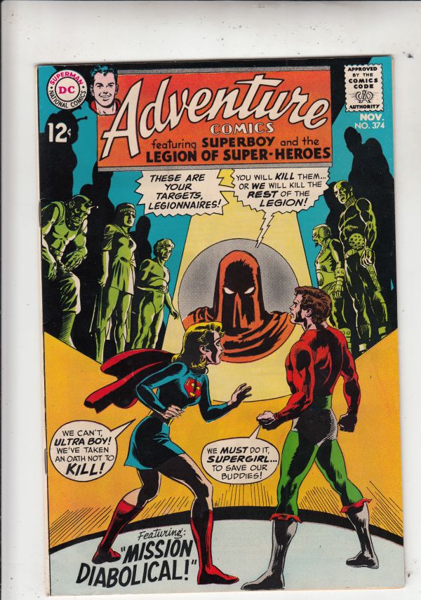 Adventure Comics #374 (Nov-68) NM- High-Grade Legion of Super-Heroes ...