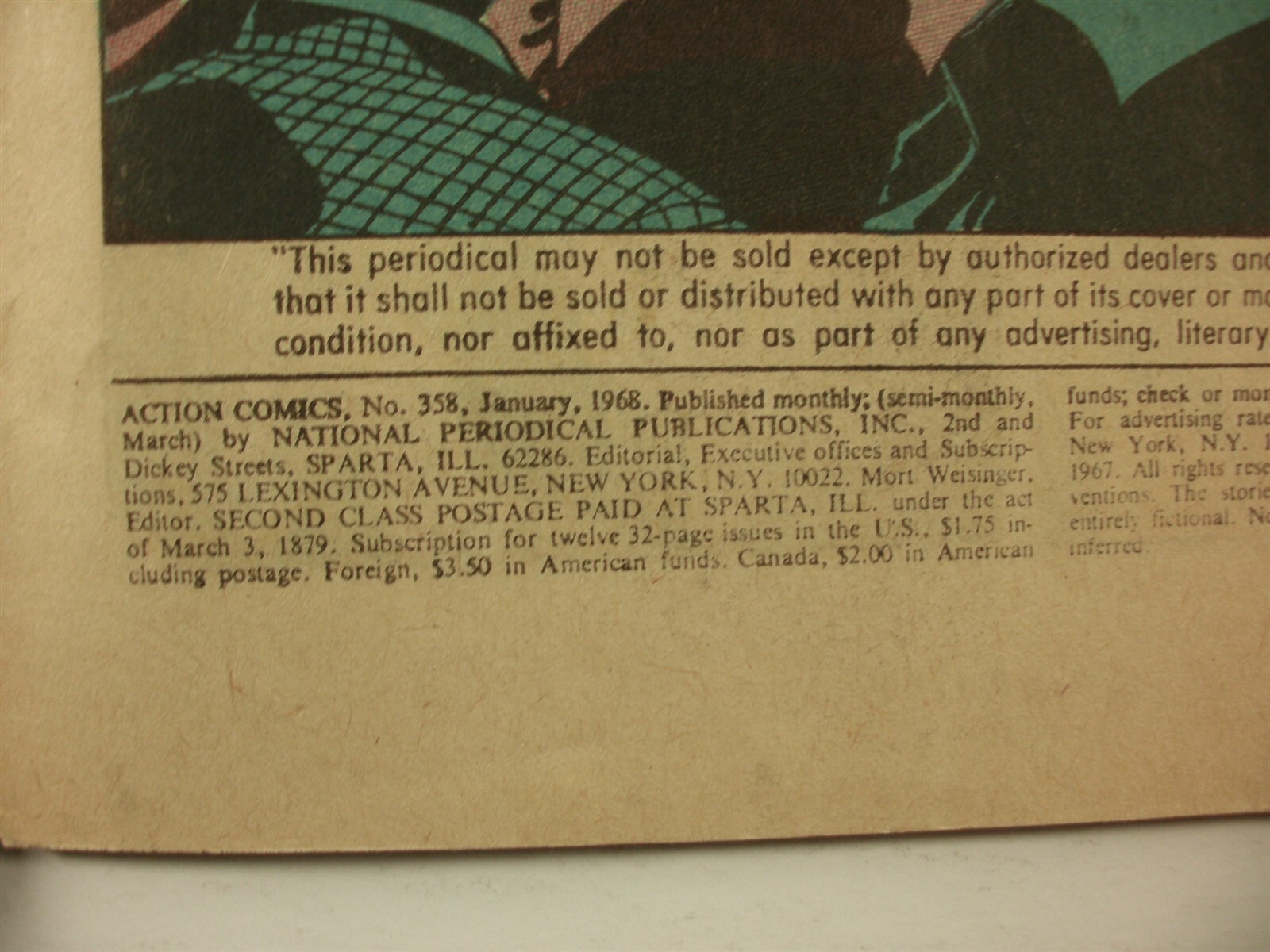 DC Comics Action Comics #358 JAN 1968 (FN+) Superman Guilty! | Comic ...