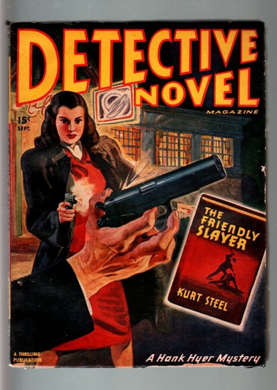 Detective Novel SEP 1947-Gun Moll Cover-Hard Boiled Pulp Violence FN ...