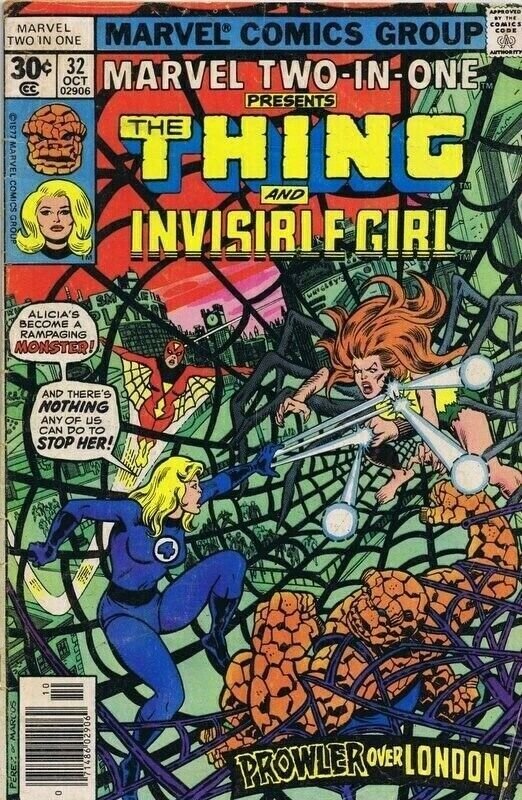 Marvel Two-in-One #32 ORIGINAL Vintage 1977 Thing Invisible Girl Spider ...