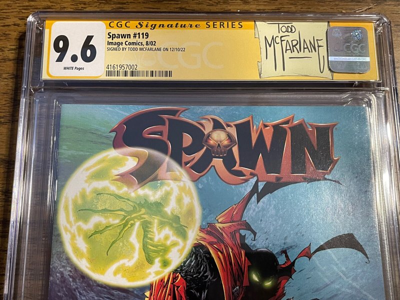 Spawn #119 CGC 9.6 SIGNED MCFARLANE Gunslinger Spawn Cameo SS CUSTOM ...