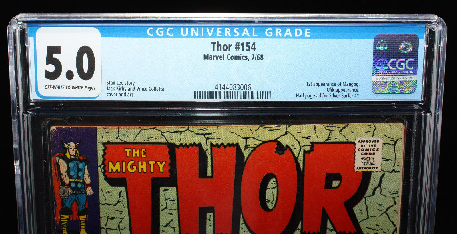 Thor #154 (CGC 5.0) 1st Appearance of Mangog - 1968 | Comic Books ...