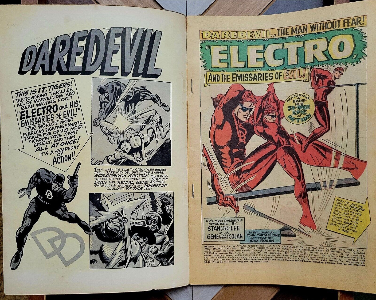 DAREDEVIL Annual #1 VG/FN (Marvel 1967) Battle vs ELECTRO & Emissaries ...