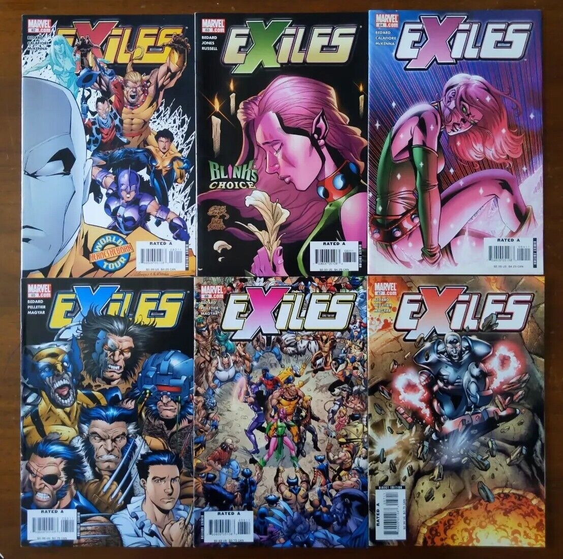 Exiles #82-89 & 99 - Lot Blink Infinite Wolverine Weapon X Silver ...