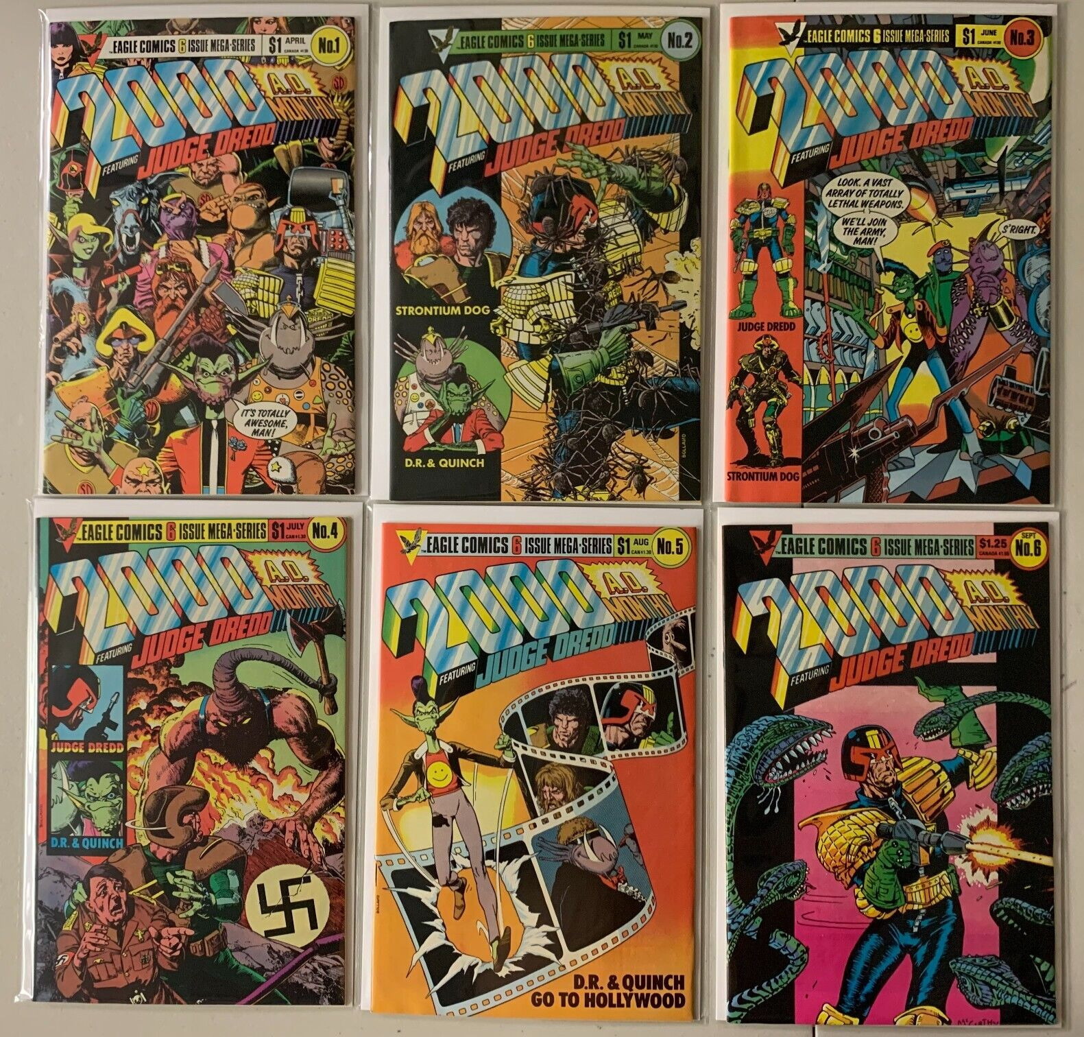 2000 AD Monthly set #1-6 Judge Dredd 2000 Eagle 1st Series 6.0 FN 6 ...