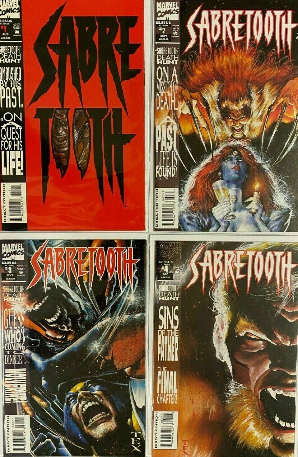 Sabre tooth set:#1-4 8.0 VF (1993) | Comic Books - Modern Age, Marvel ...