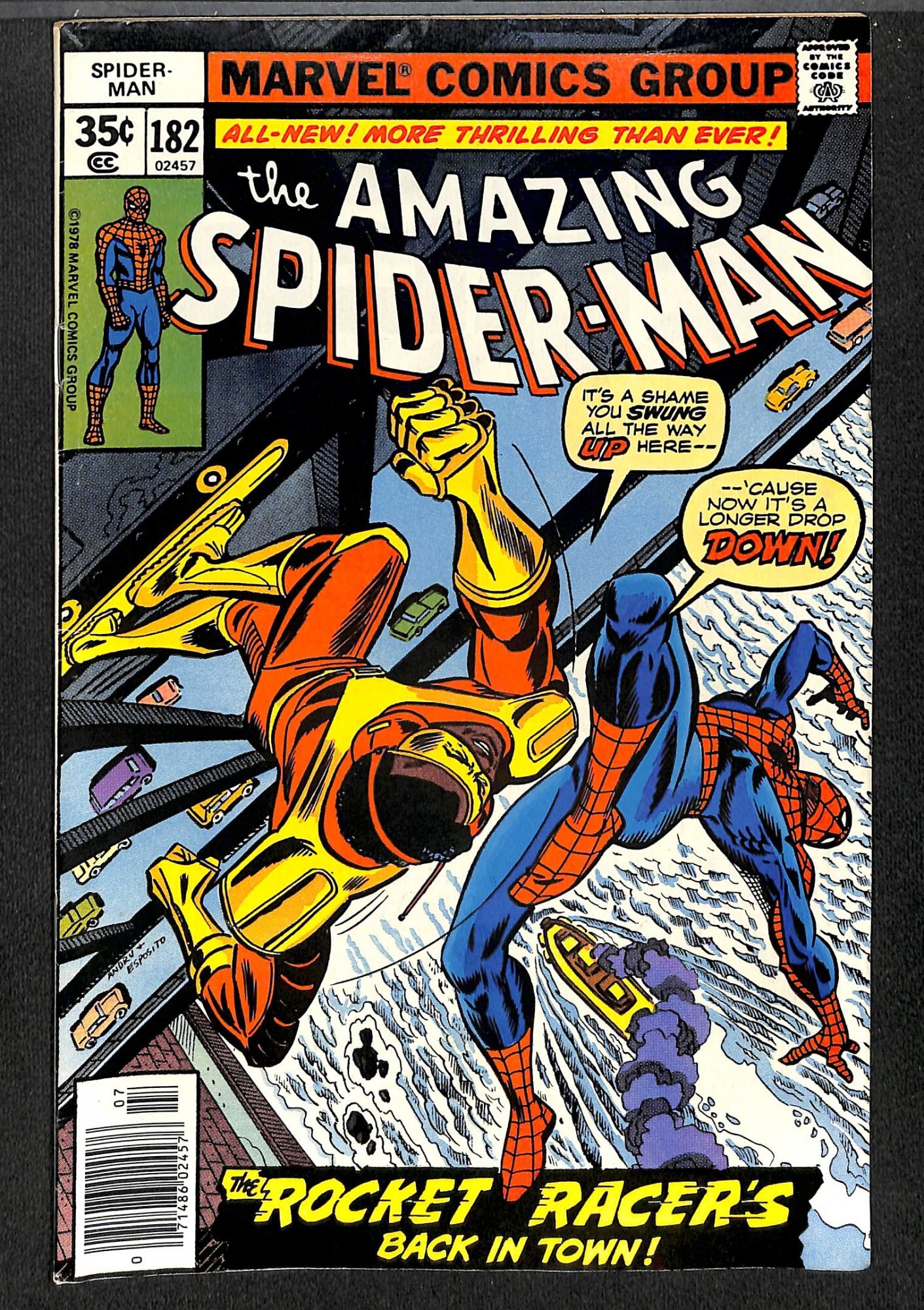 Amazing Spider-Man #182 FN+ 6.5 Rocket Racer! Marvel Comics Spiderman ...
