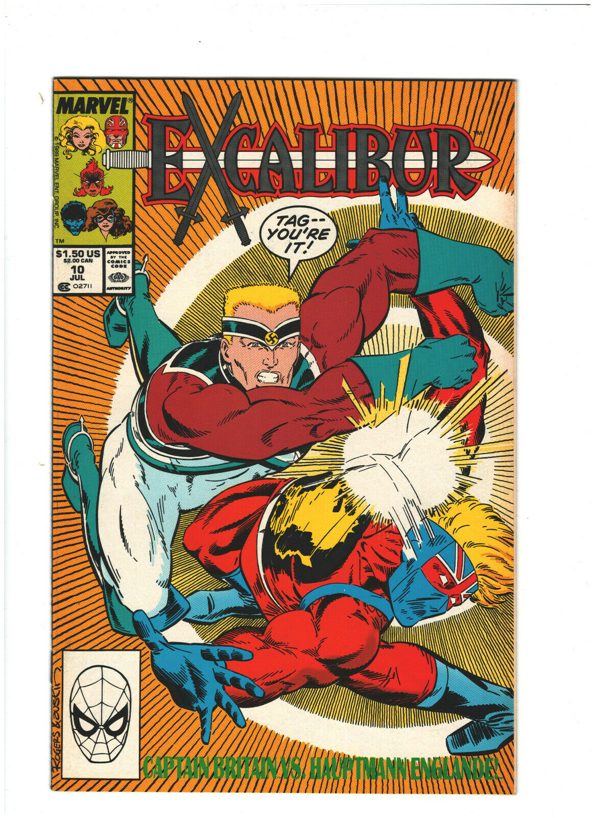 Excalibur #10 NM- 9.2 Marvel Comics 1989 X-Men, Nightcrawler & Kitty ...