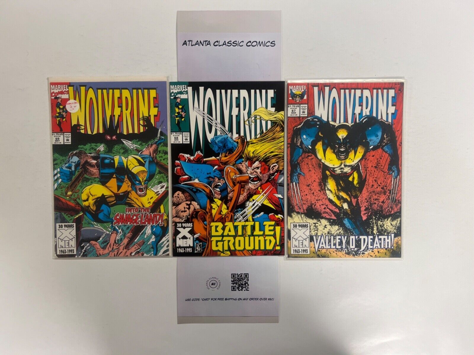 3 Wolverine Marvel Comic Books # 67 68 69 Avengers Spiderman Hulk Thor ...