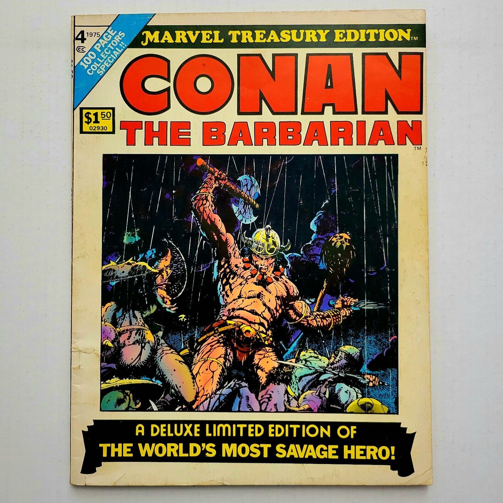 MARVEL TREASURY ED #4 (1975) Conan The Barbarian / Map of HYBORIA, Pin ...