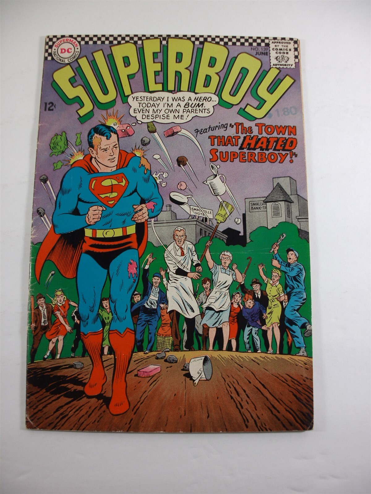 DC Comics Superboy #139 APR 1967 (VG+) The Town That Hated Superboy ...