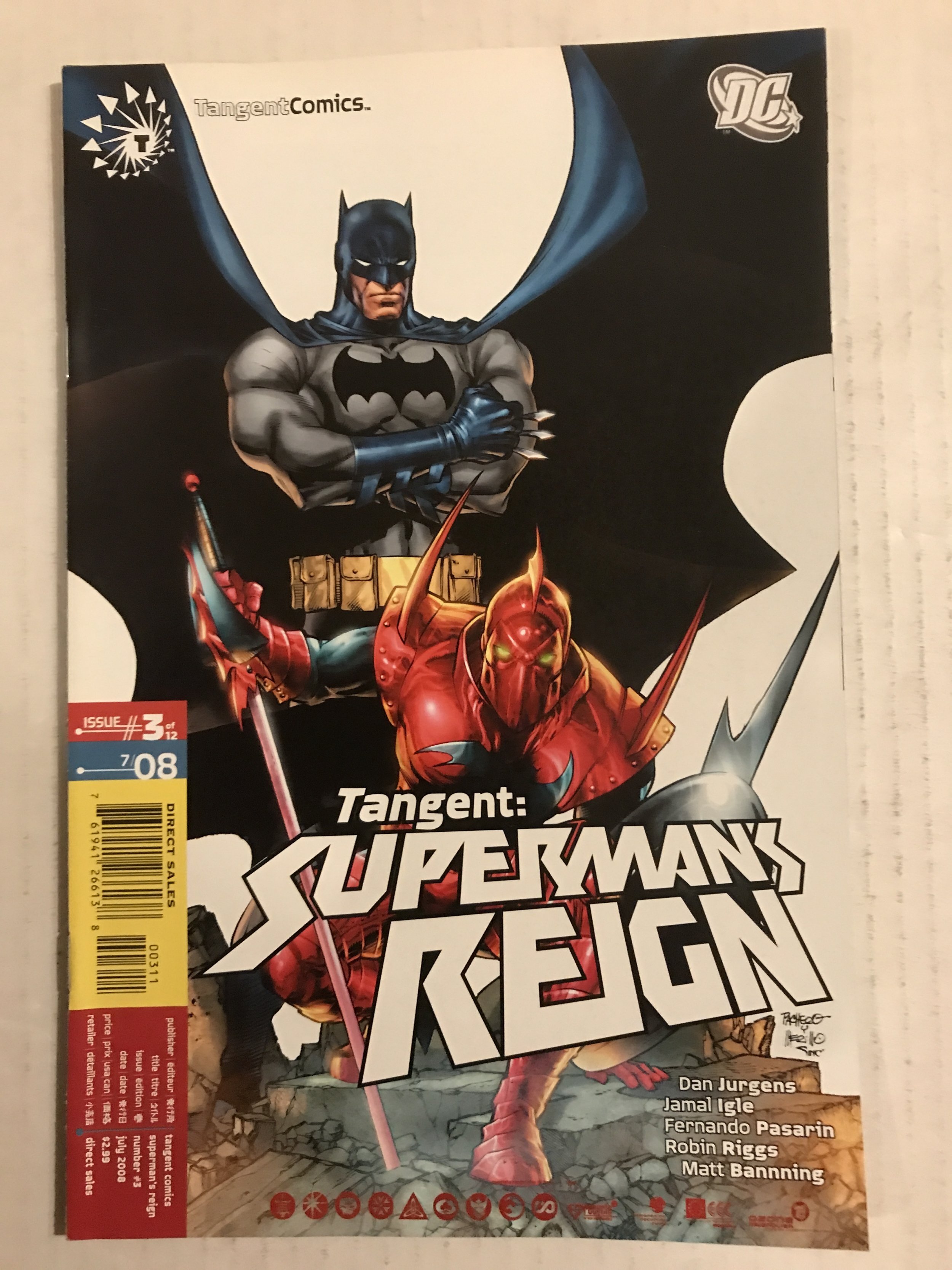 TANGENT: SUPERMAN’S REIGN #3 : DC 7/06 NM-; mini, Dan Jurgens, Batman ...