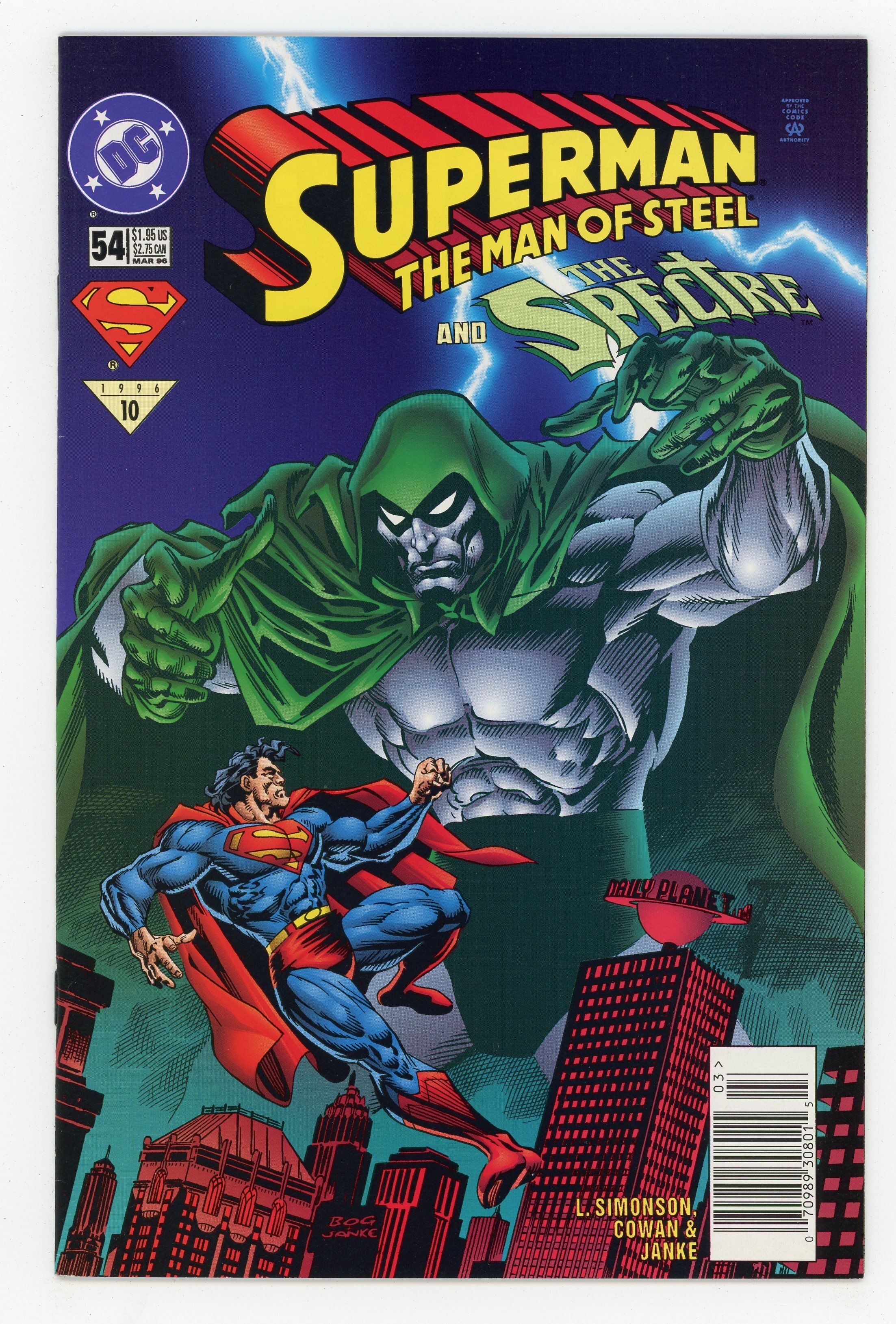 Superman: The Man of Steel #54 Louise Simonson Spectre NM- | Comic ...