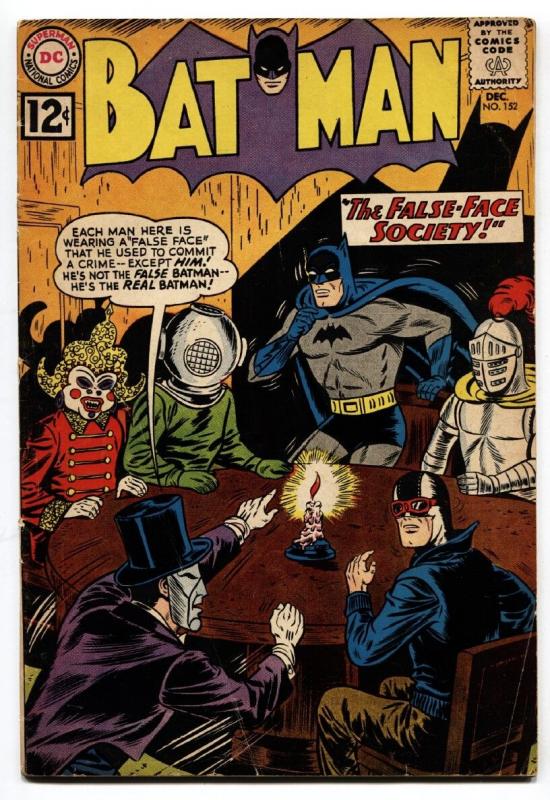 Batman #152 1962-Dc Comics--False Face Society-Joker VG | Comic Books ...