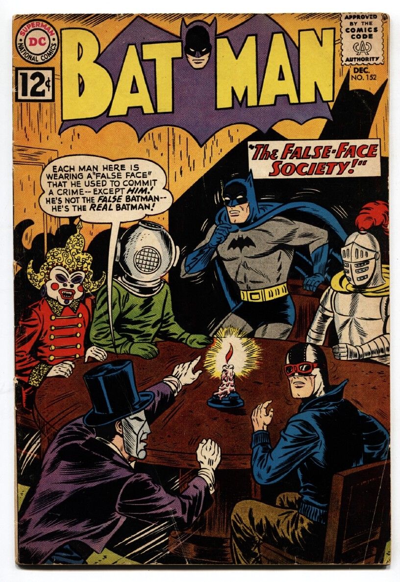 Batman #152 1962-Dc Comics--False Face Society-Joker VG | Comic Books ...
