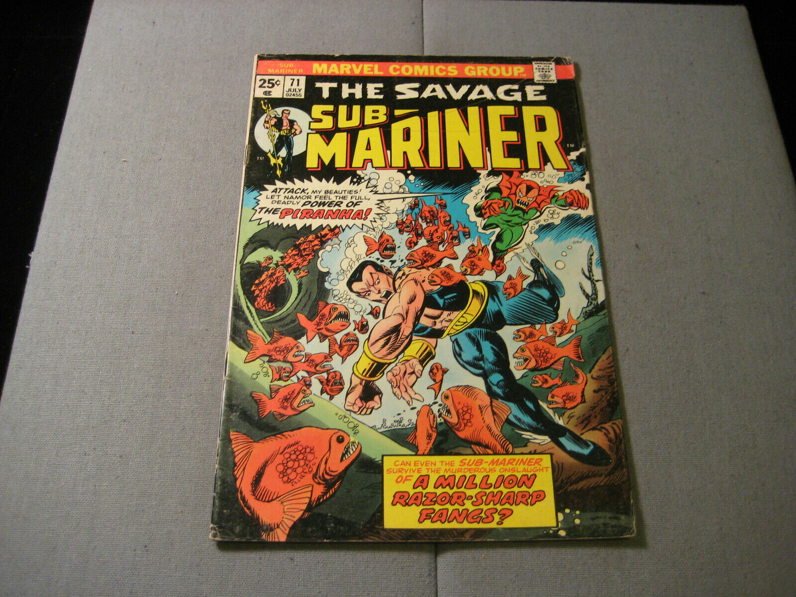 Sub-Mariner #71 (Marvel Comics 1968) Power of the Piranha Low Grade | Comic Books - Bronze Age ...