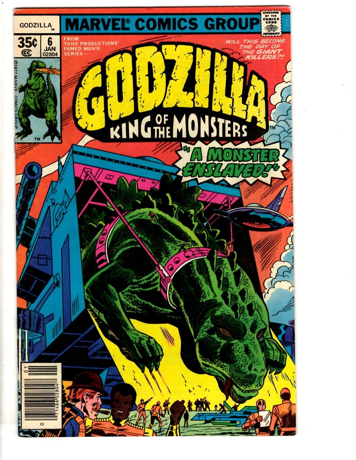 Lot Of 5 Godzilla Marvel Comic Books # 3 5 6 7 8 Dinosaur Toho J294 ...