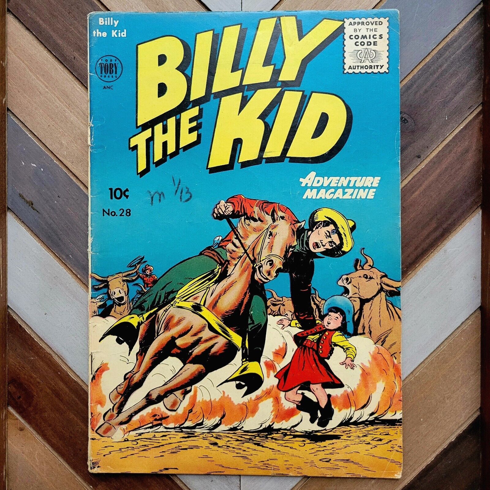 Billy the KID Adventure MAG #28 VG- 1955 10cent Golden AGE Western ...