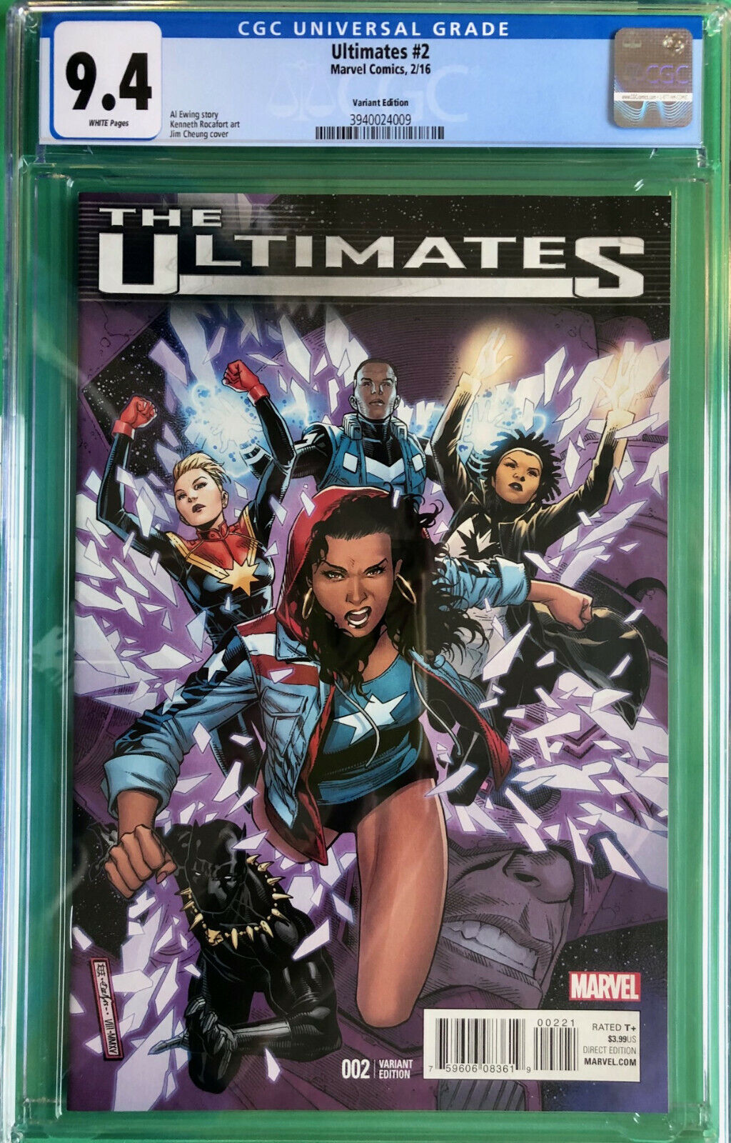 The Ultimates #2 CGC 9.4 Jim Cheung 1:25 America Chavez Variant Cover ...
