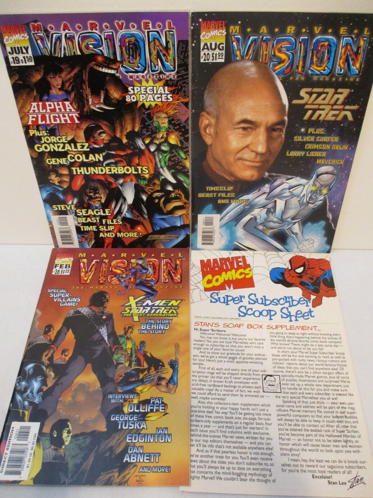 Marvel Vision Fan Magazine #19, 20, 26 - Marvel Comics 1997 | Comic ...