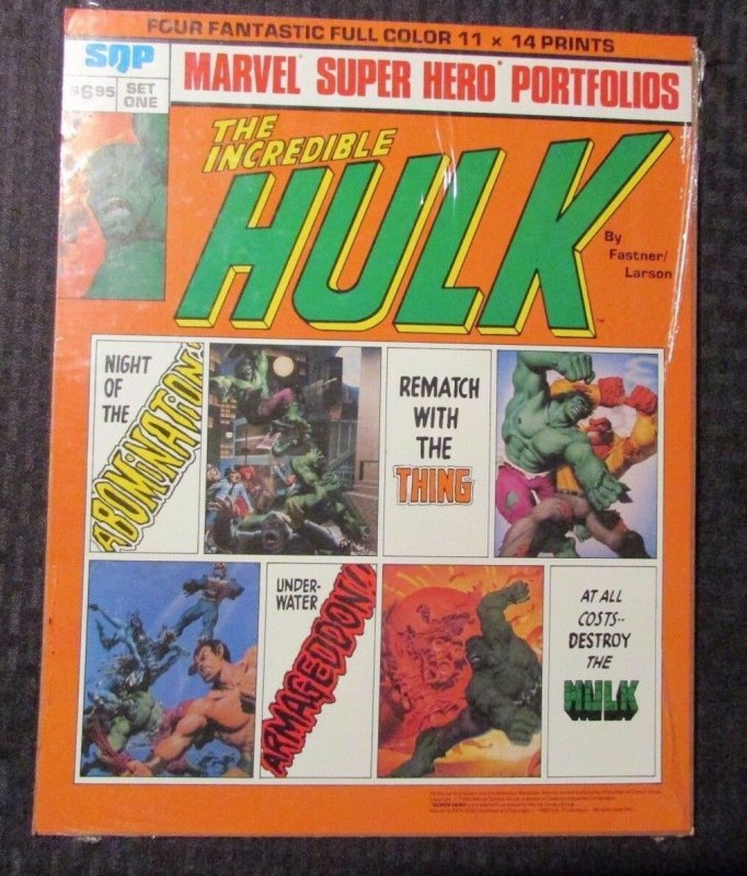 1980 Fastner & Larson INCREDIBLE HULK Marvel Super Heroes Portfolio ...