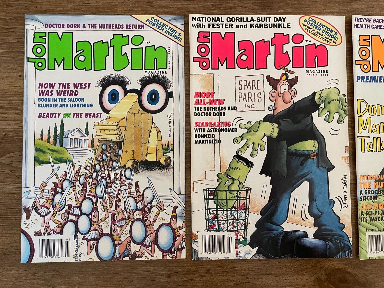 Lot Of 3 Don Martin Magazine Comic Books # 1 2 3 1993 Doctor Dork MAD ...