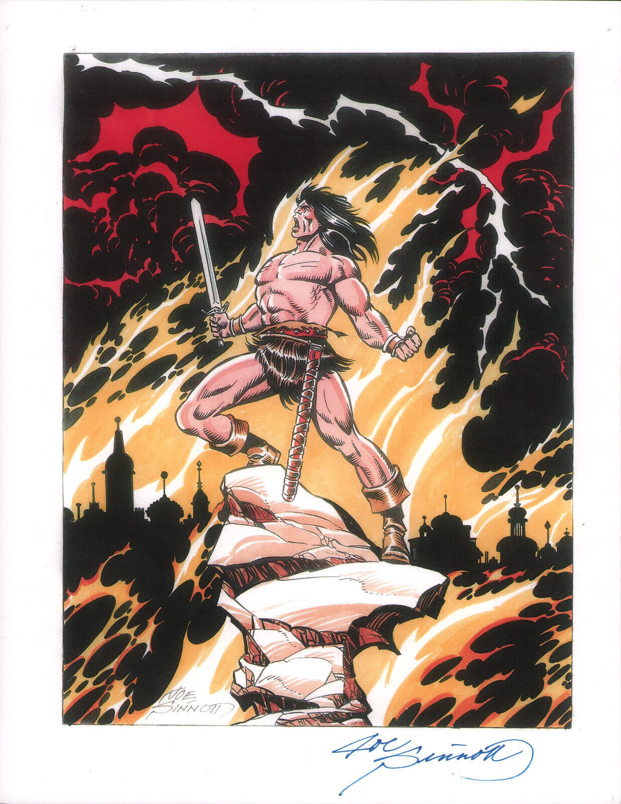 Conan Fire & Lightning Print - Signed by Joe Sinnott | Comic ...