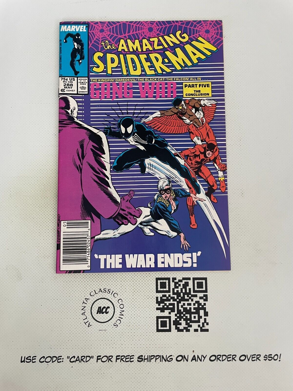 Amazing Spider-Man # 288 NM Marvel Comic Book Daredevil Falcon Black ...