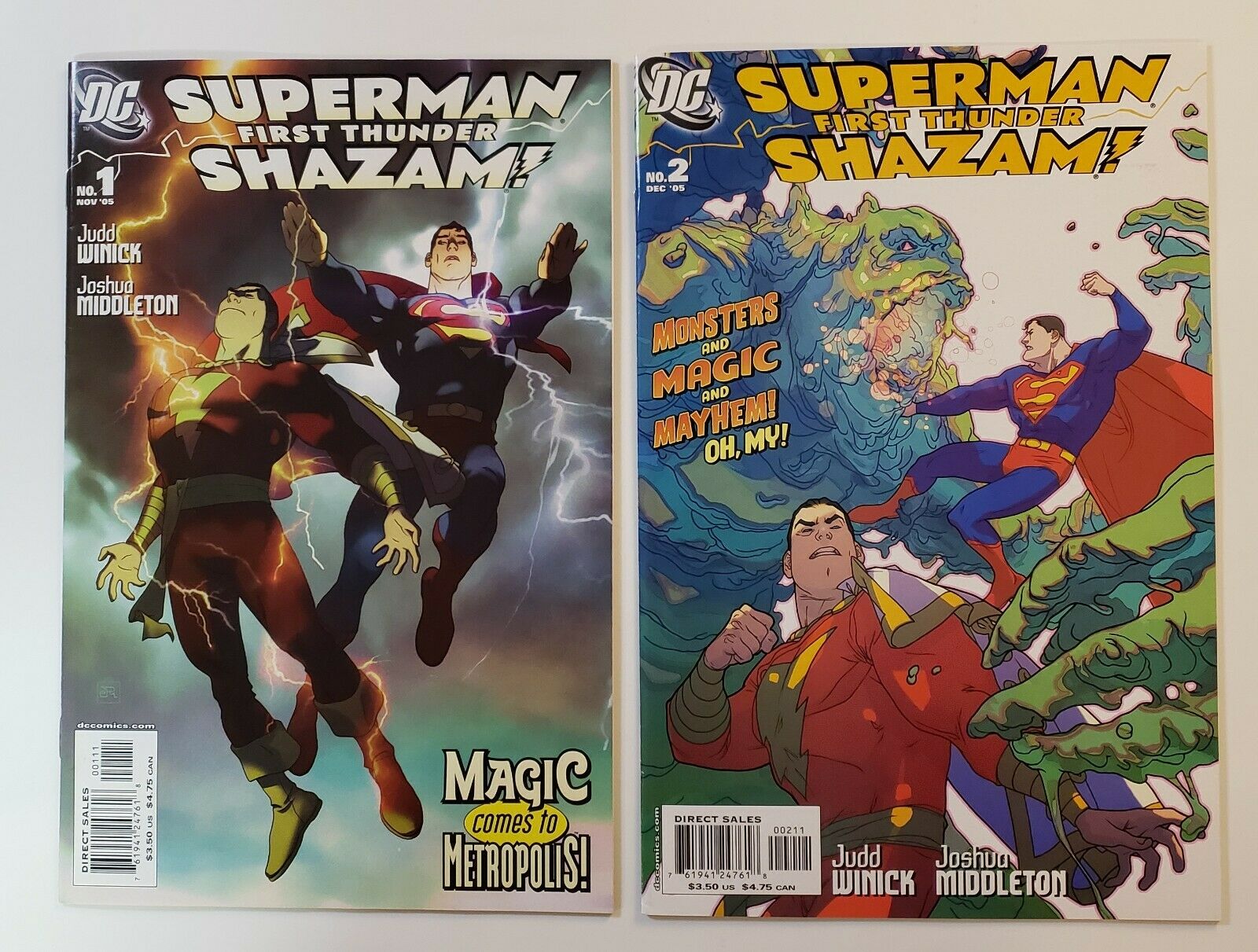 Superman Shazam: First Thunder #1-4 Complete SET DC Comics 2005 VF/VF+ ...