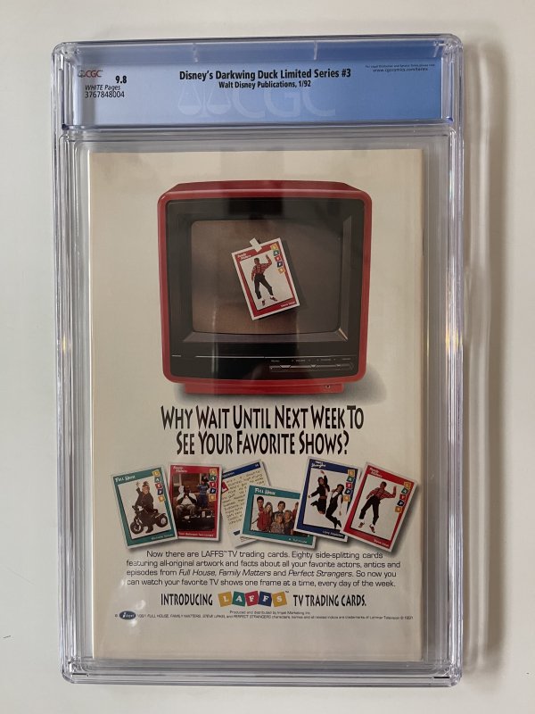 Disneys DARKWING DUCK Limited Series 3 CGC 9.8 Taurus Bulba Gosalyn ...