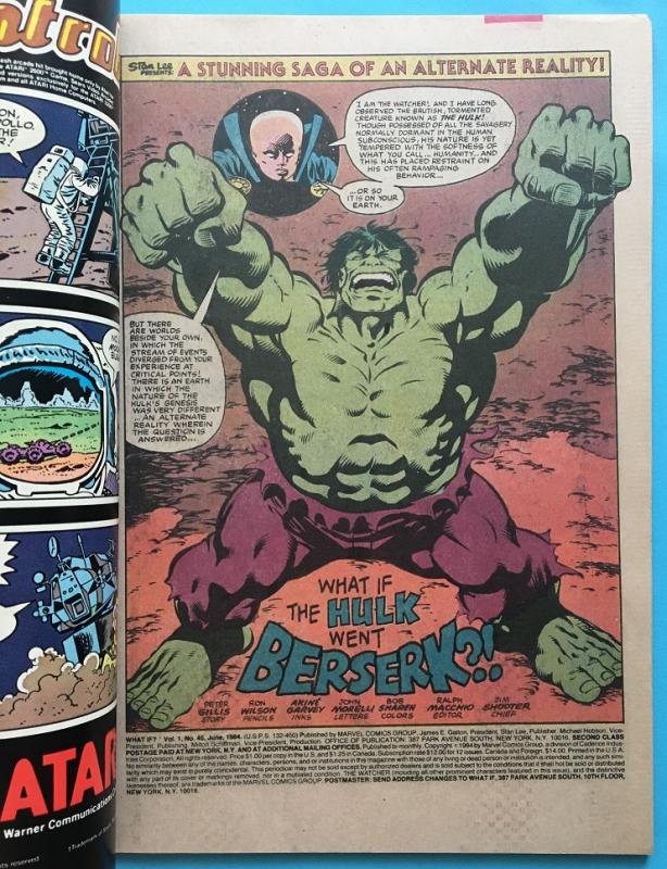 What if 45 Hulk Went Berserk 1984 VF Marvel Comics | Comic Books ...