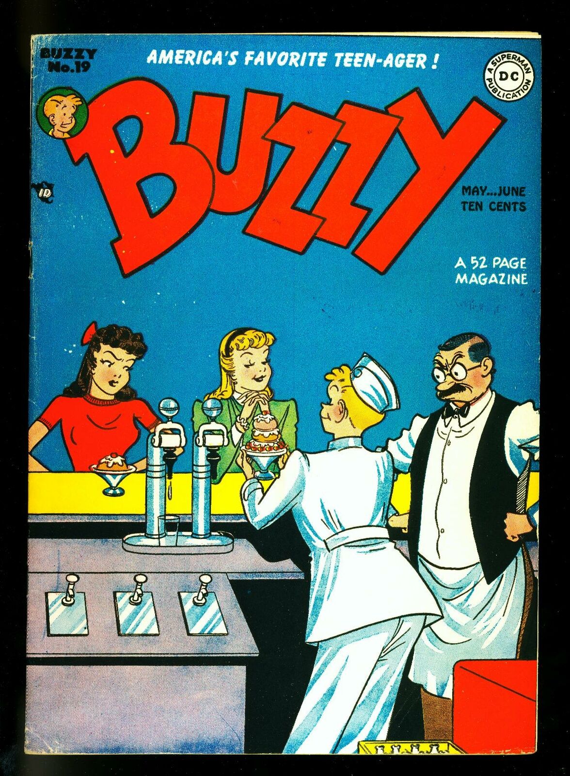 Buzzy #19 1948- DC Teen Humor -Soda Shop cover - VG | Comic Books ...