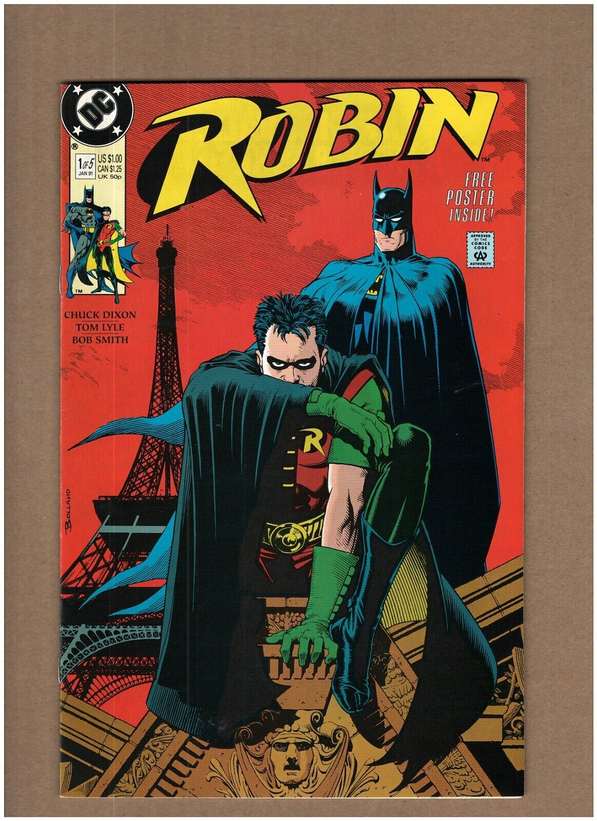 Robin #1 1st Print DC Comics 1991 Chuck Dixon Batman W/O Poster NM- 9.2 ...