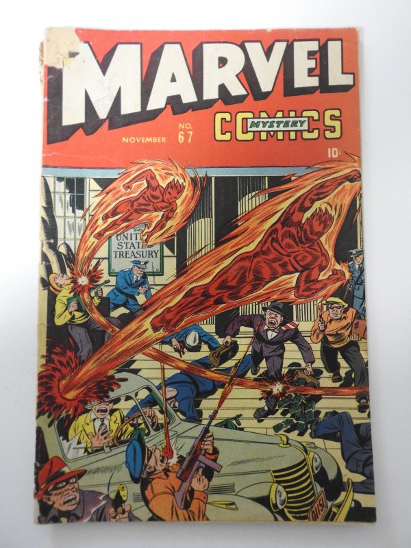 Marvel Mystery Comics #67 FR/GD Cond 1/2 book-length spine split, 2 in ...