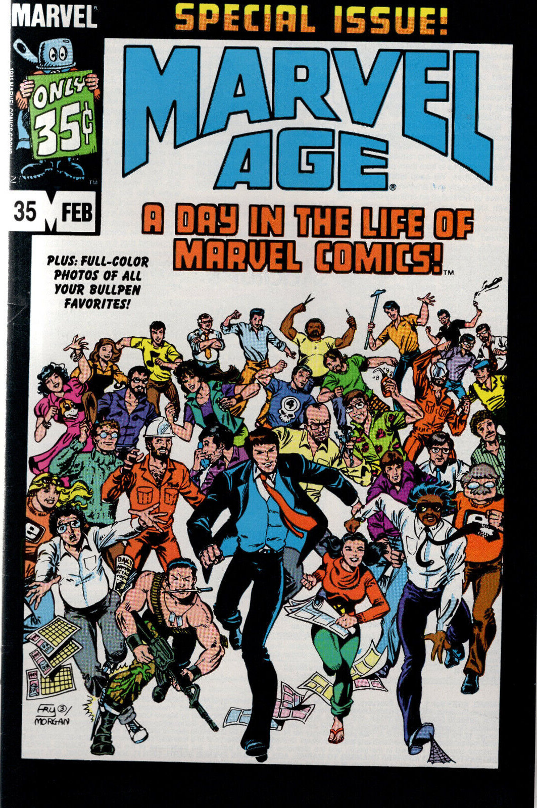 Marvel Age #35 - James Fry, Tom Morgan Cover Art. (9.2) 1986 | Comic ...