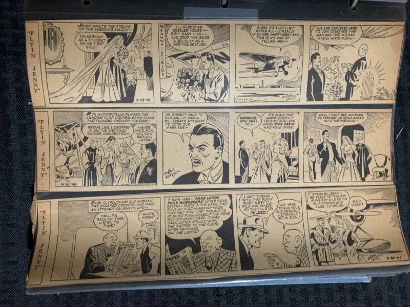 Vintage FLYIN JENNY by Russell Keaton 12x3" Clipped Comic Strip LOT of ...