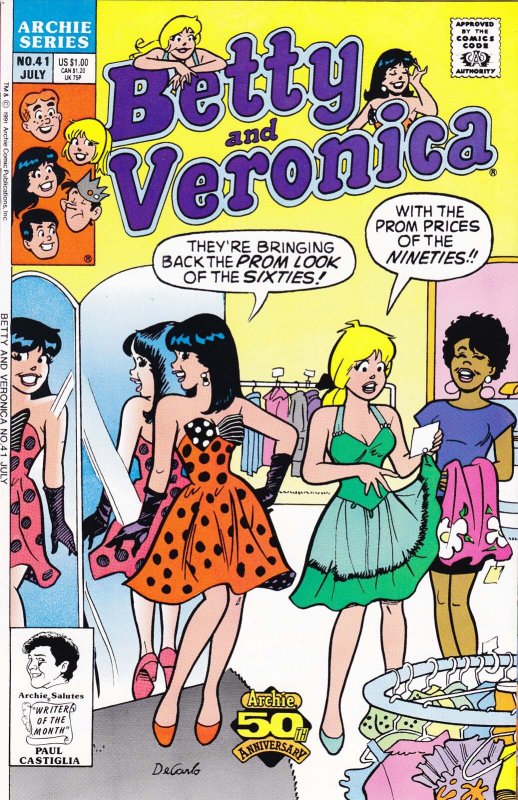Betty and Veronica #41 VF/NM ; Archie | Prom Dresses | Comic Books ...