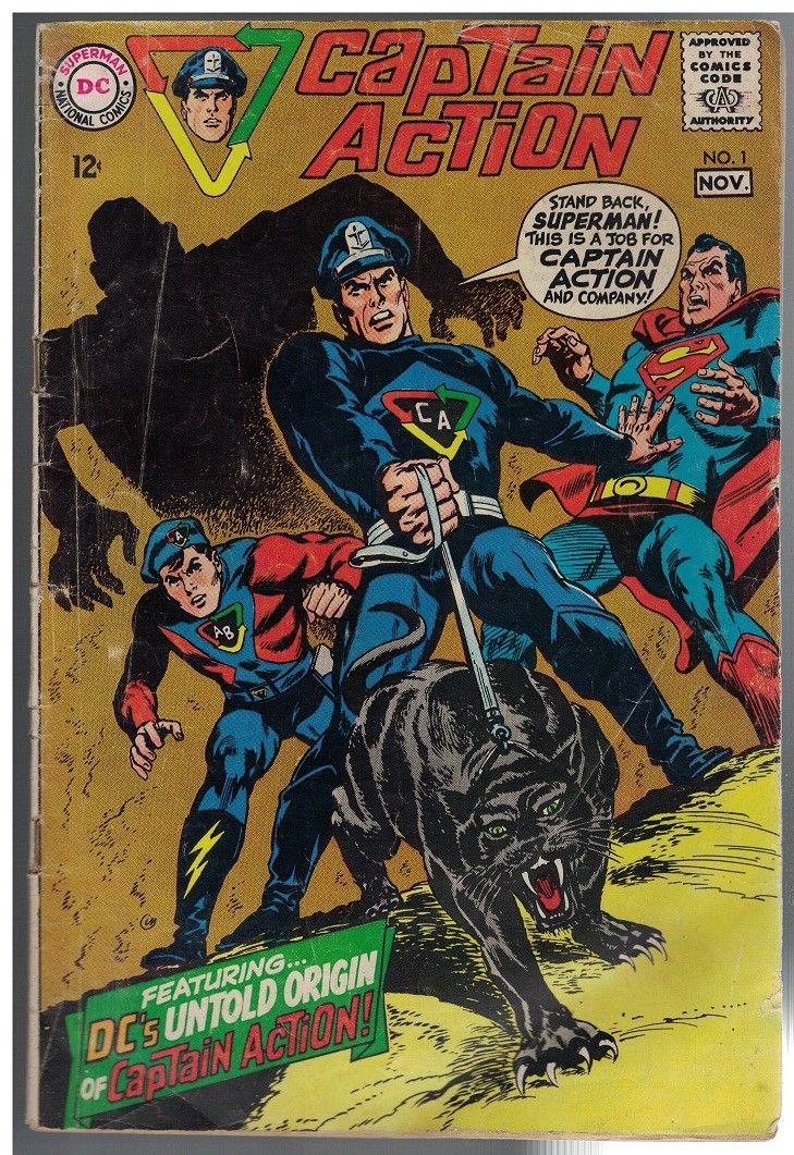Captain Action 1 Fr-G Nov. 1968 | Comic Books - Silver Age, Captain ...