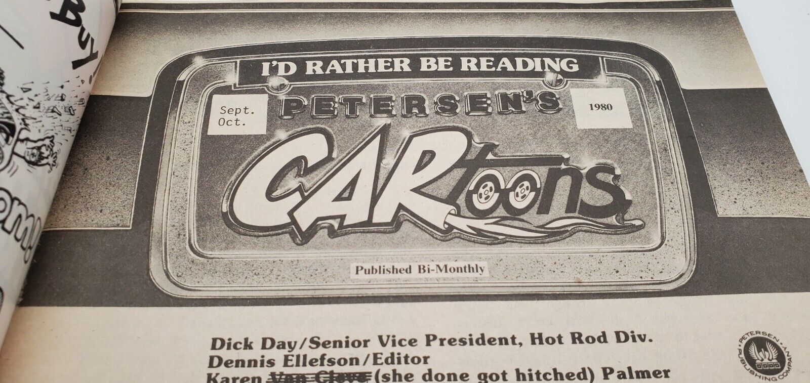 CARtoons Magazine Sept./Oct. 1980 w/ Iron Ons, Cartoons for the car ...