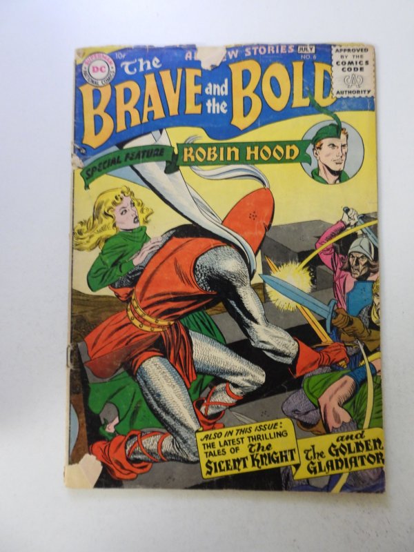 The Brave and the Bold #6 (1956) FR/GD condition top staple detached ...