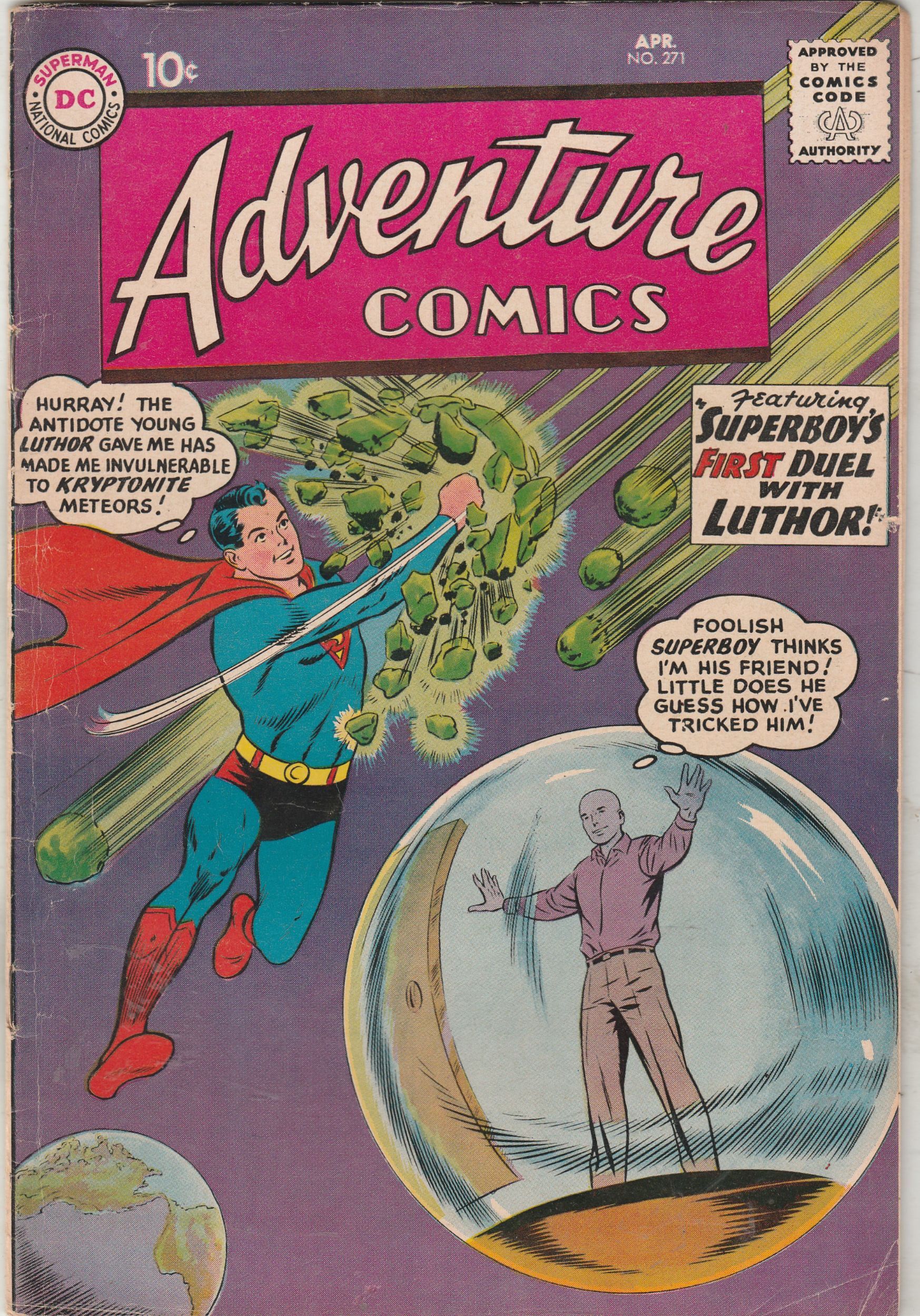 Adventure Comics #271 (1960) Mid-High-Grade Origin Lex Luthor FN/VF ...