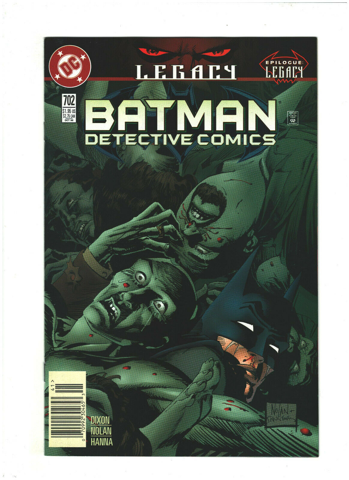 Detective Comics #702 NM- 9.2 Newsstand DC Batman 1996 Legacy pt.1 Ra's ...